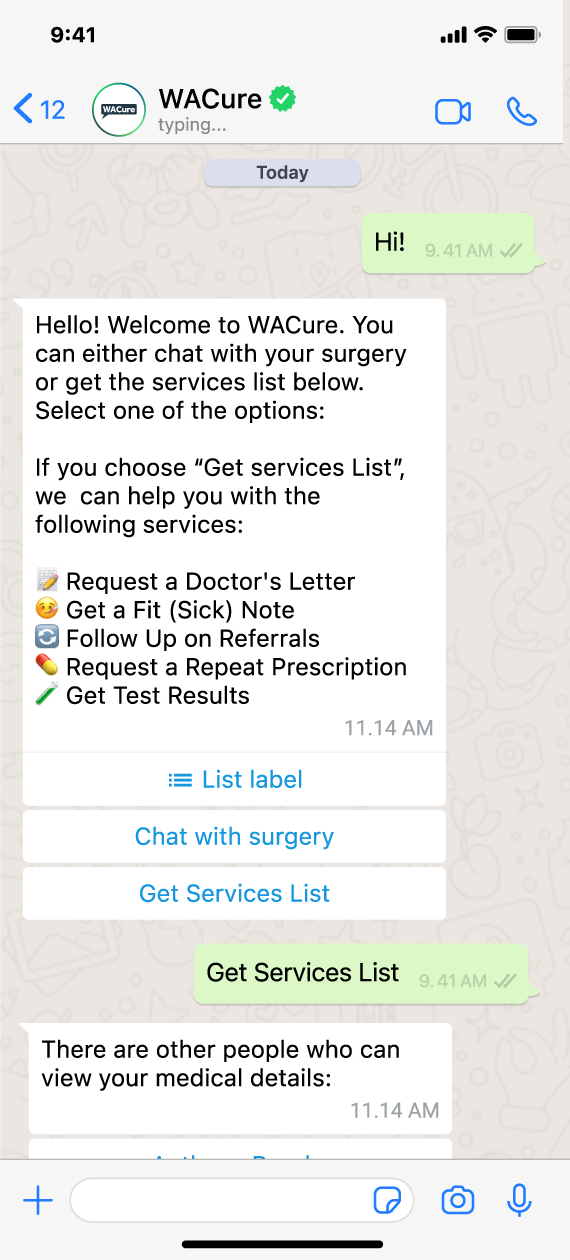WACure - Connect to Cure