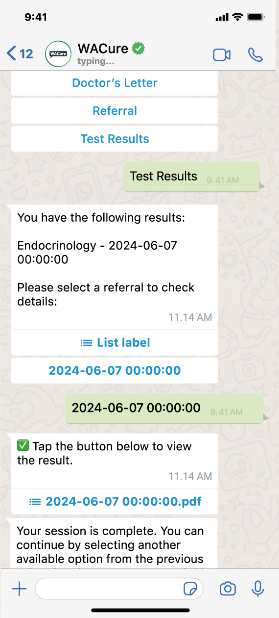 WACure - Connect to Cure